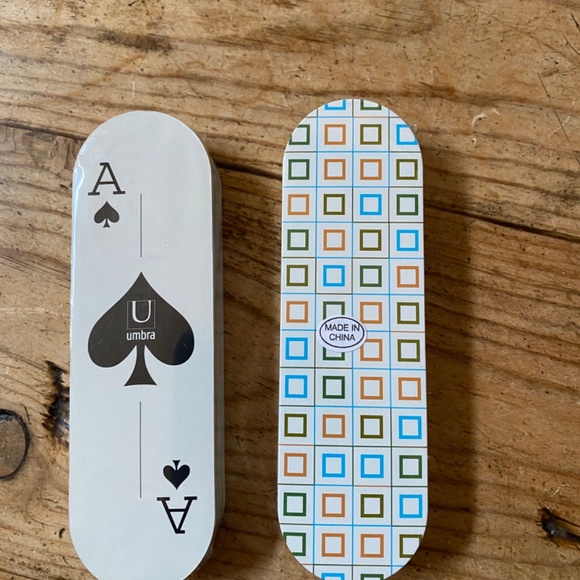 Umbra | Games | Umbra Ante Playing Cards Two Sets Oblong Oval Casesnew ...